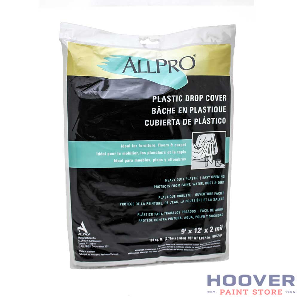 Allpro 2mil 9x12 Plastic – Hoover Paint